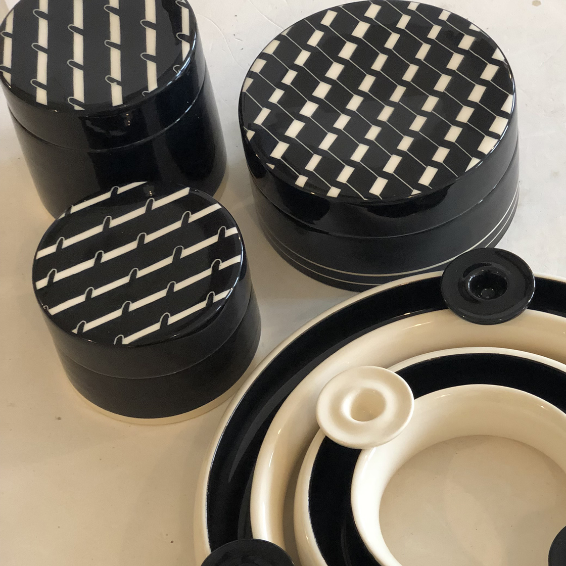 Keramik Dose HB 868 Dekor 050-KDW von Hedwig Bollhagen